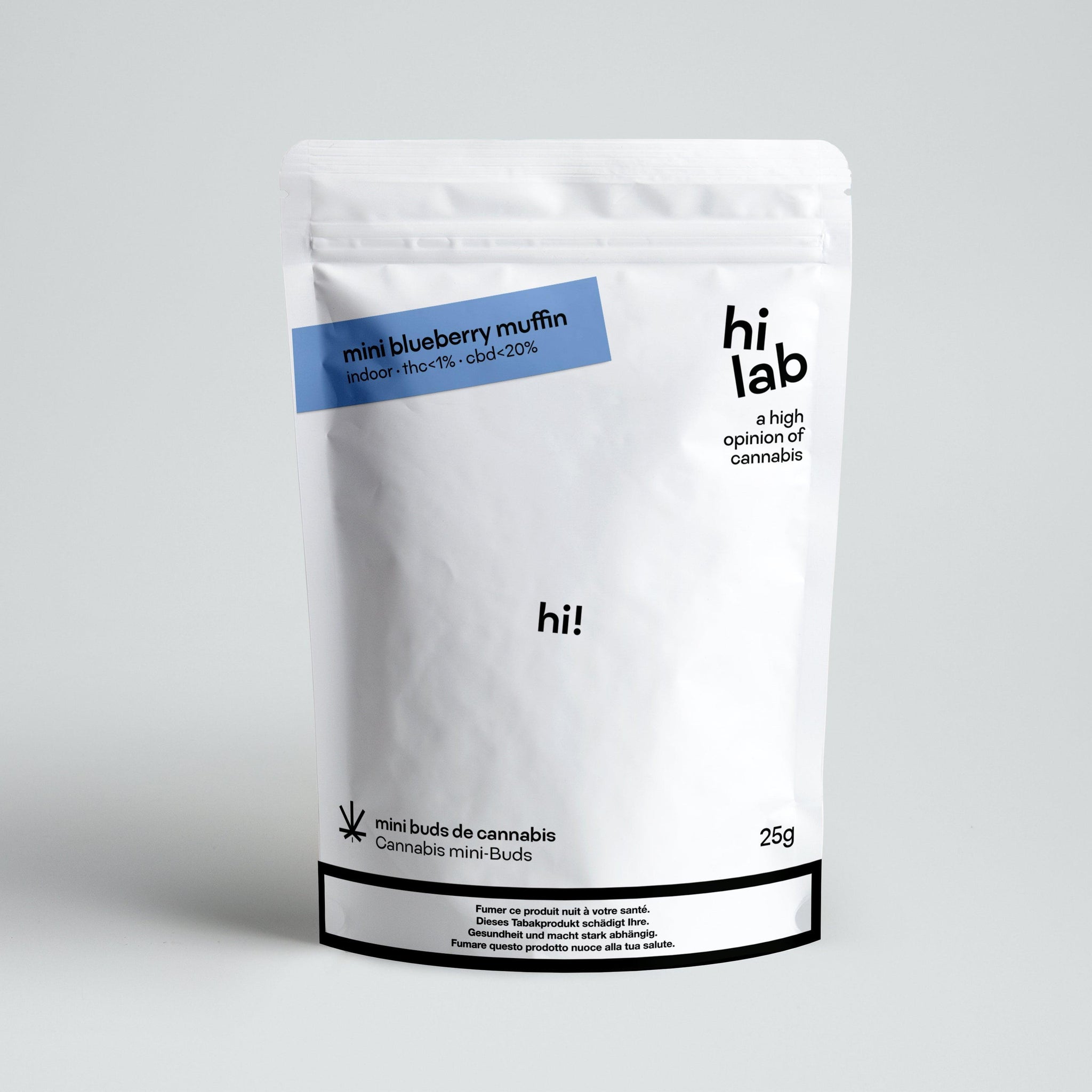 blueberry muffin - mini buds - indoor premium cbd - swiss made - hilab®