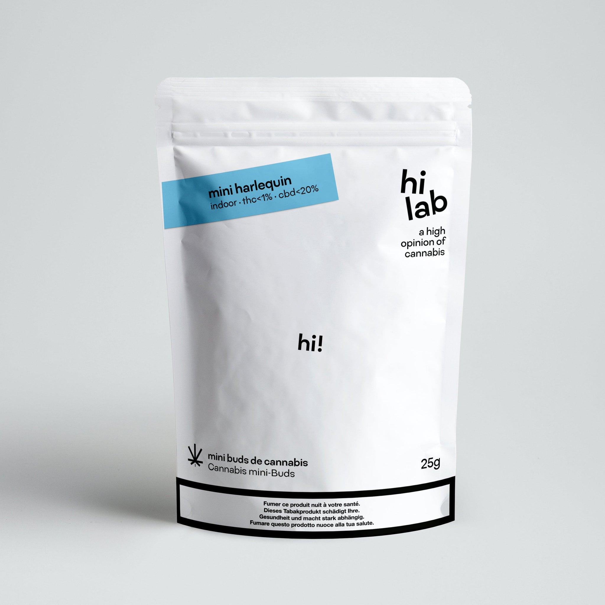 harlequin - mini buds - indoor premium cbd - swiss made - hilab®